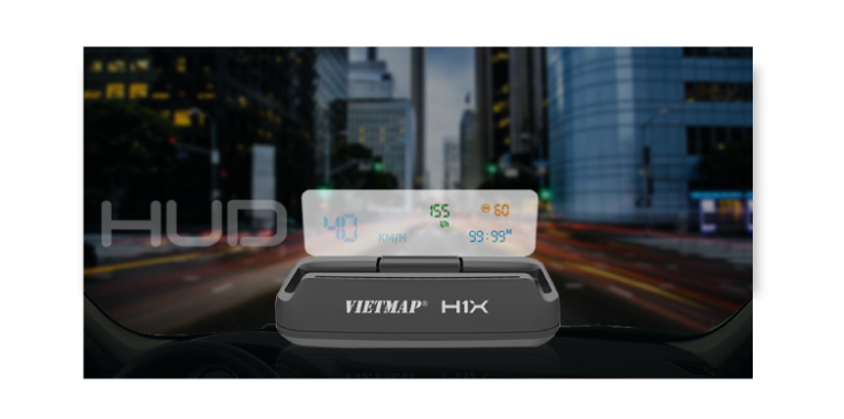 HUD Vietmap H1X - Cảnh báo tốc độ và giao thông trên từng cung đường