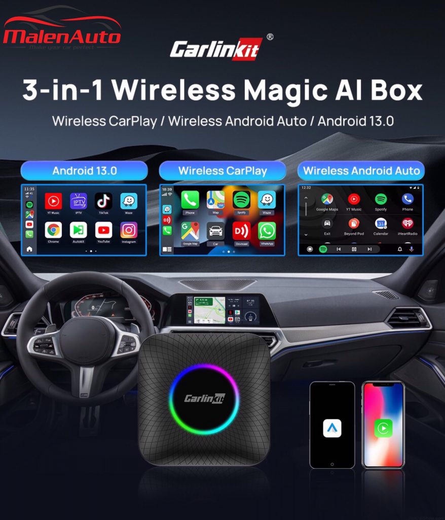 Android box cho Kia Seltos thương hiệu Carlinkit 4/64GB bộ nhớ, BH 24 tháng